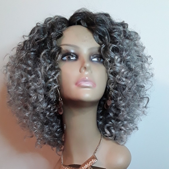 Other | New Ringlet Wand Curl Crochet Wig Color 1bgray Ombre | Poshmark